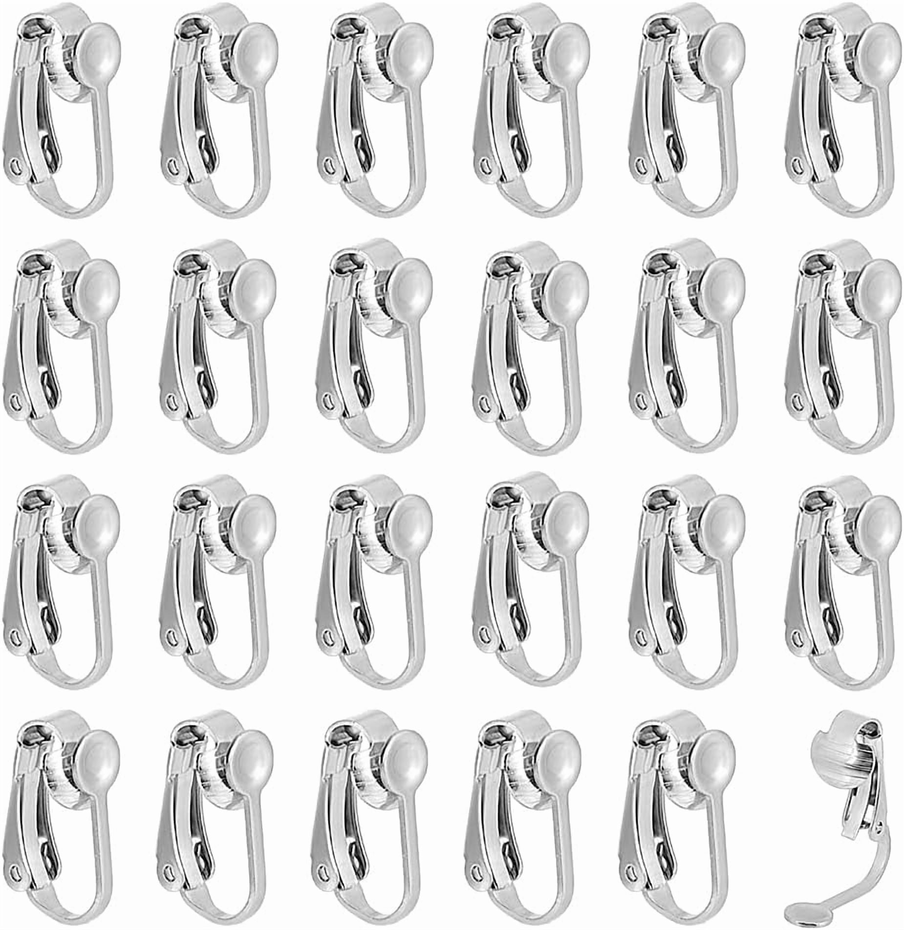 40Pcs 304 Stainless Steel Clip-on Earring Findings Stainless Steel ...