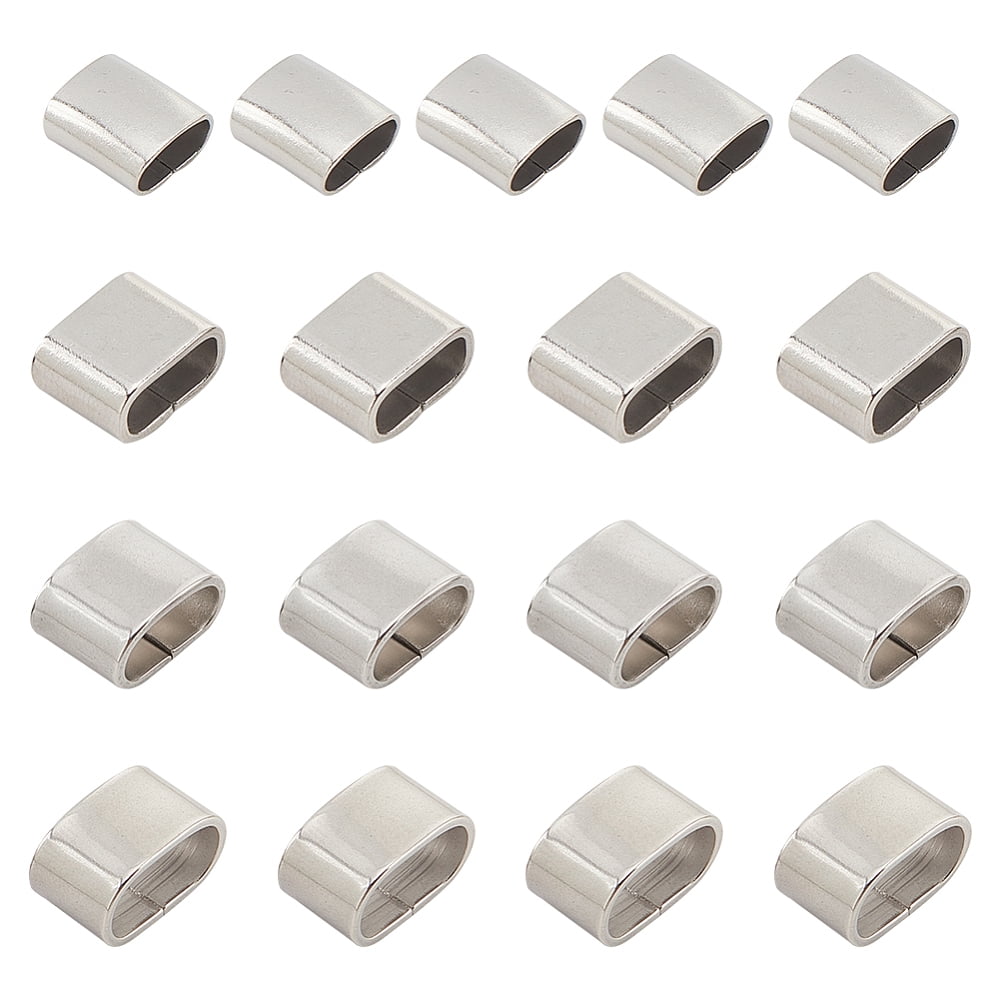 40Pcs 4 Style 304 Stainless Steel Spacer Beads Rectangle Stainless ...