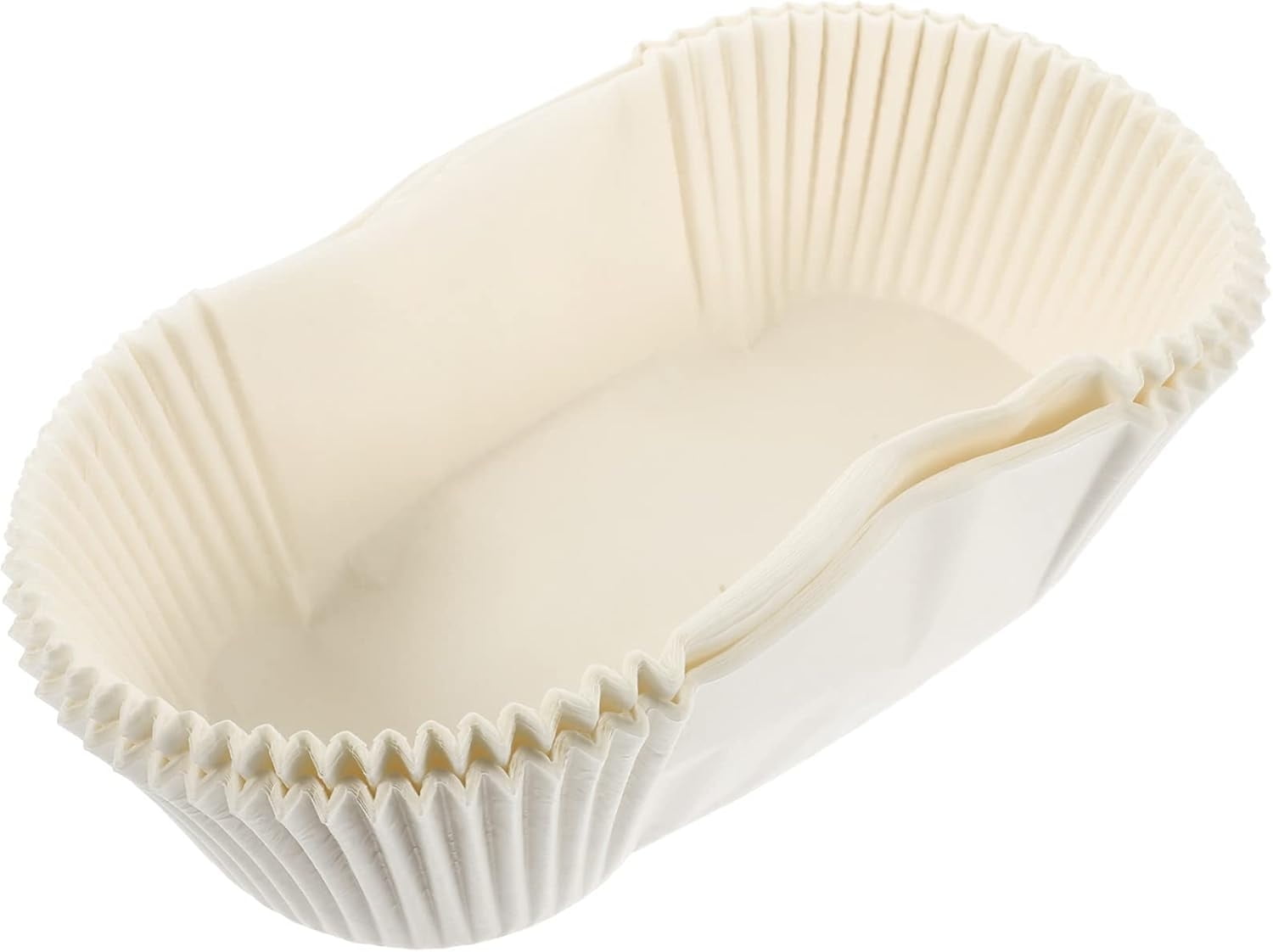 40Pcs 7.5x3.5x2.6In Baking Liner,White Disposable Paper Pan Liners,Non ...