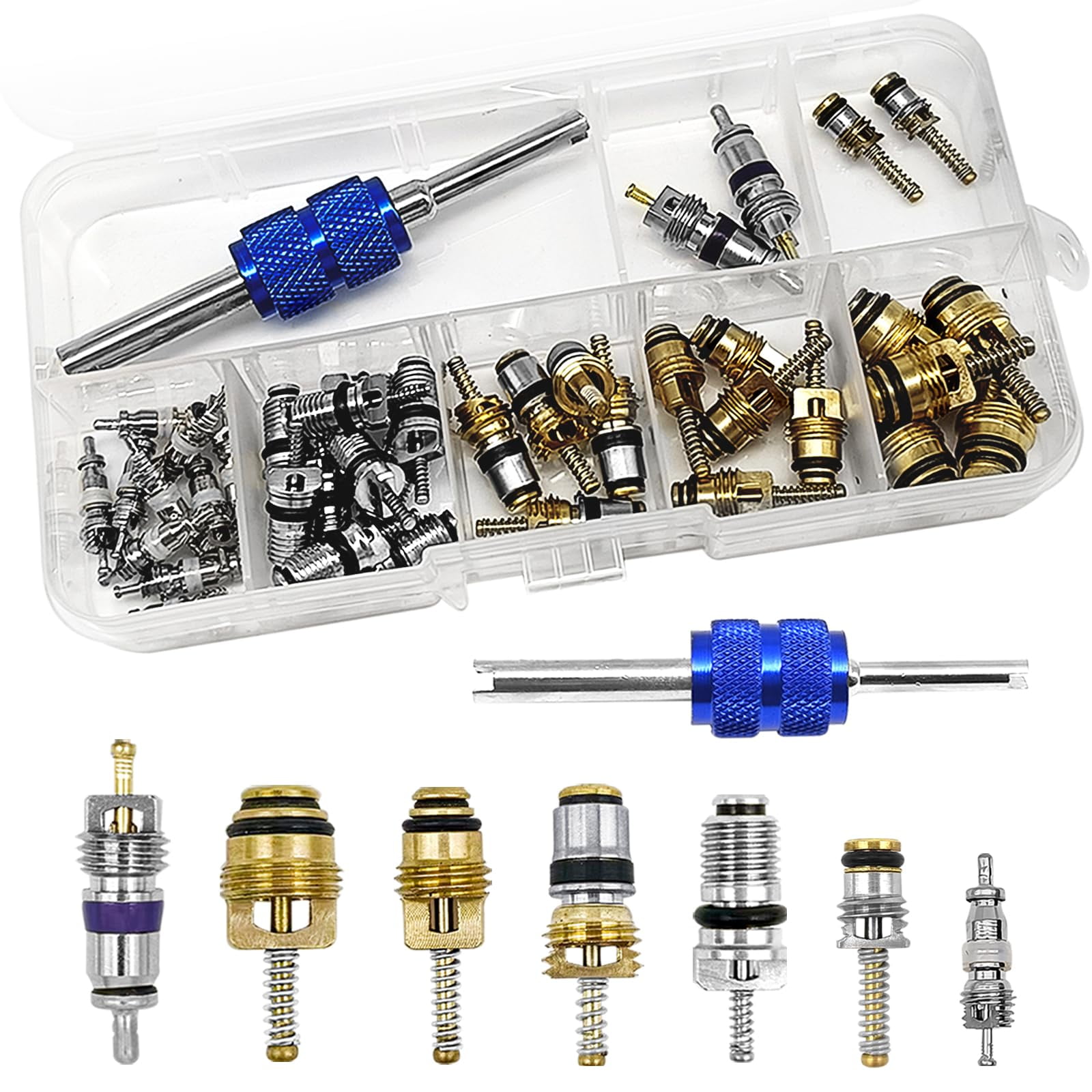 40Pcs Air Conditioning Valve Core - Valve Cores Accessories A/C R12 ...