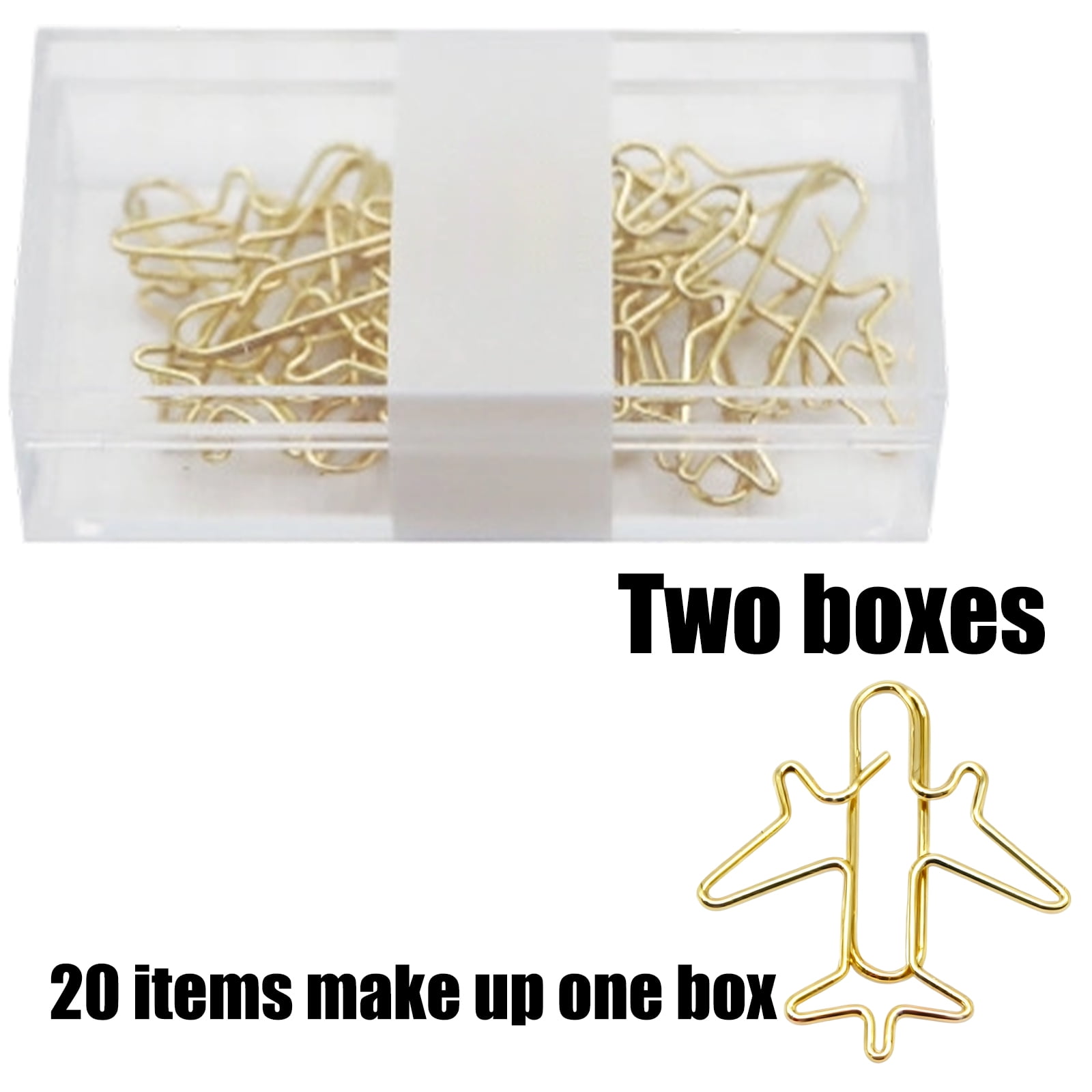 40Pcs Aircraft Metal Paper Clip 38x30mm File Organiser Clip Bookmarks ...