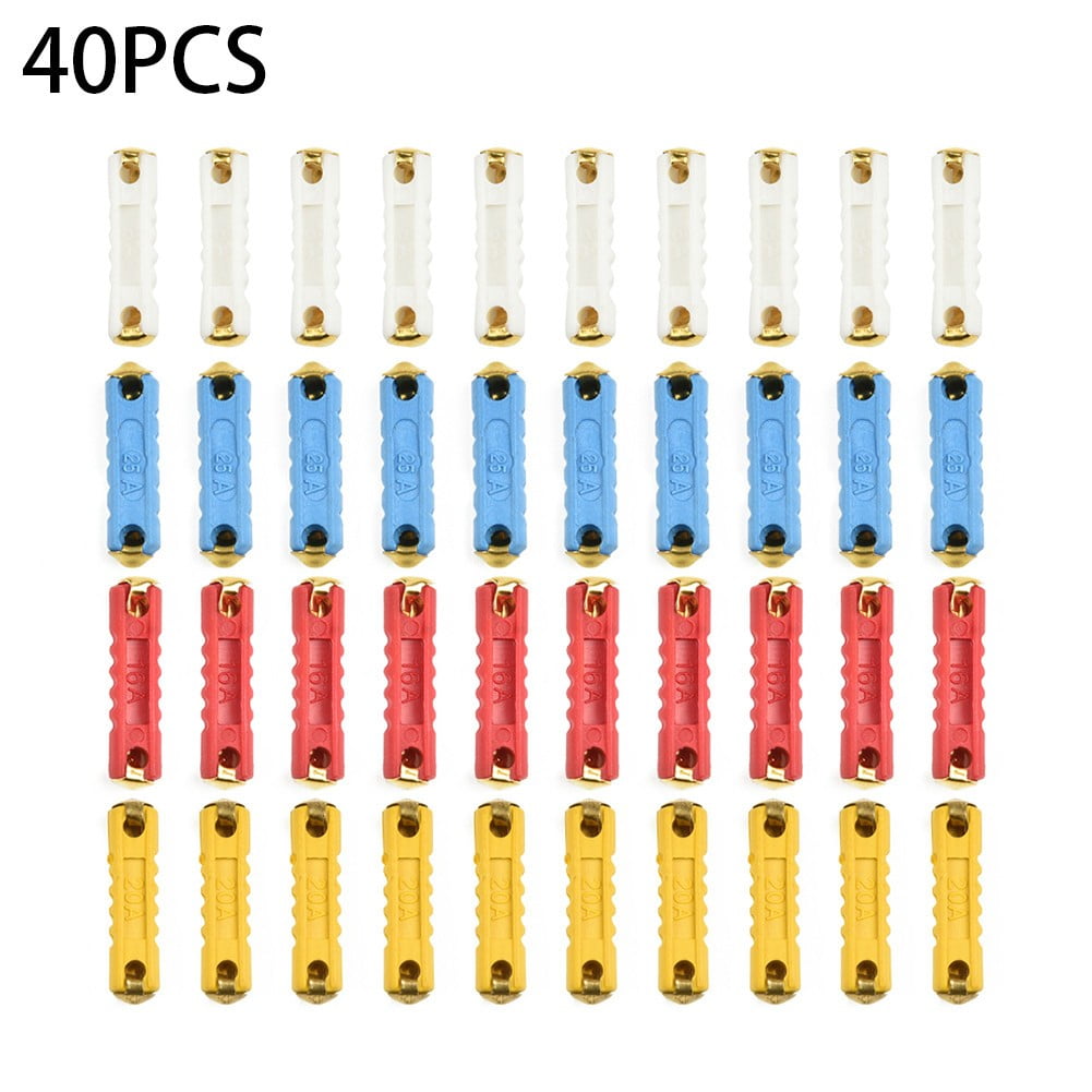 40Pcs Automotive Car Fuses Kit 5A 8A 16A 25A Electrical Fuse Set With ...