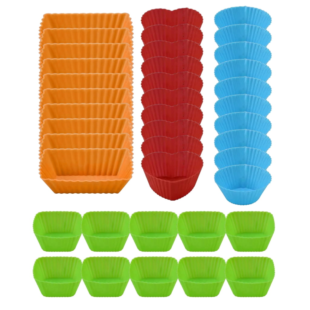 40Pcs Bakings Cups Nonstick Muffins Washable Cupcakes Liner Cake for ...