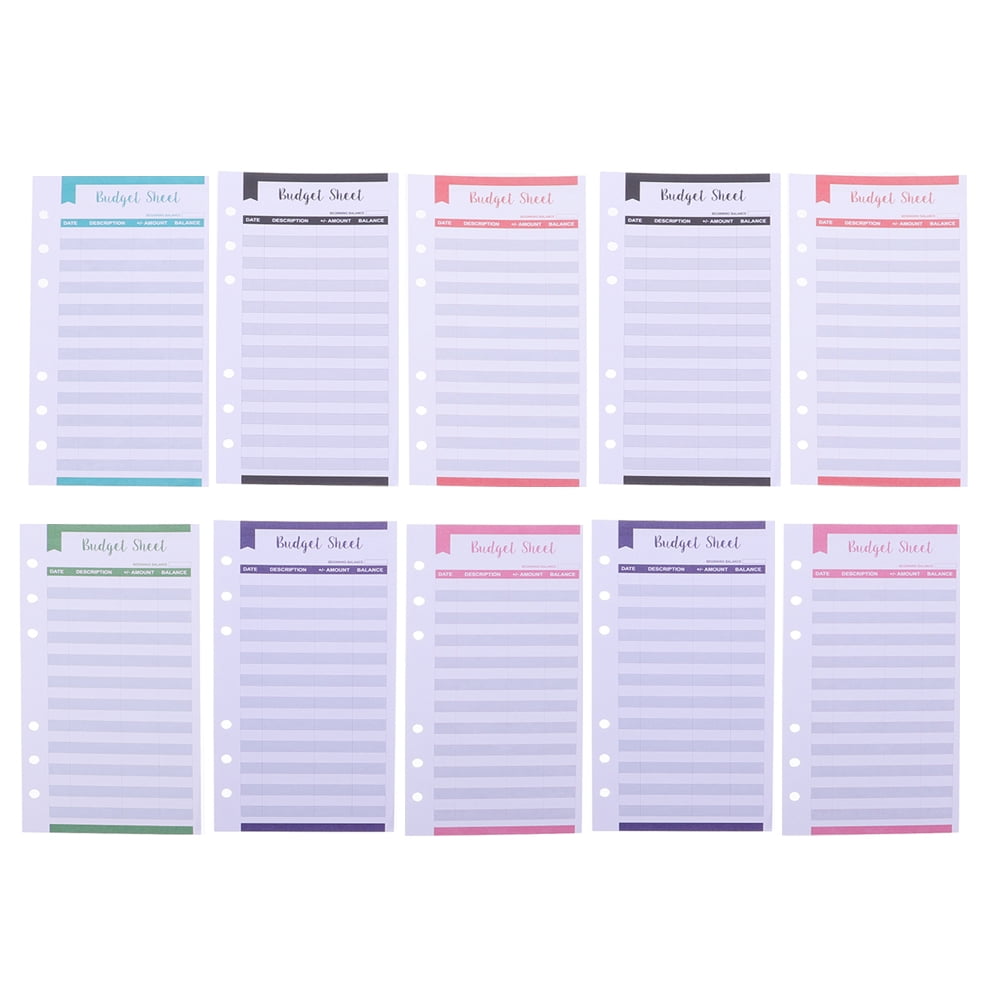 40Pcs Binder Budget Sheets for Personal Use Expense Tracking Assorted ...