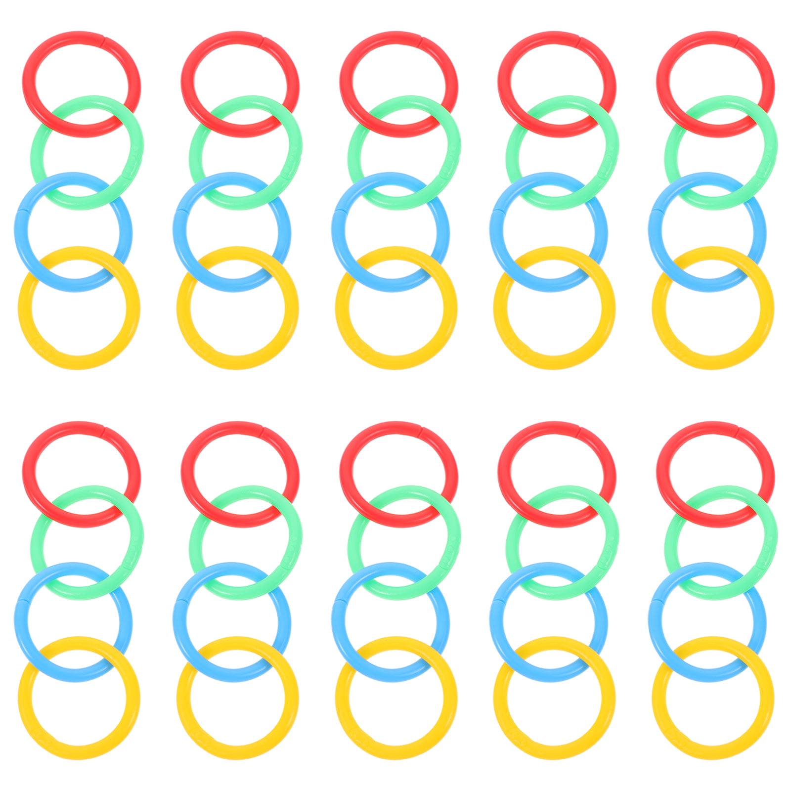 40Pcs Binder Rings Plastic Loose Leaf Rings Plastic Book Rings Binder ...