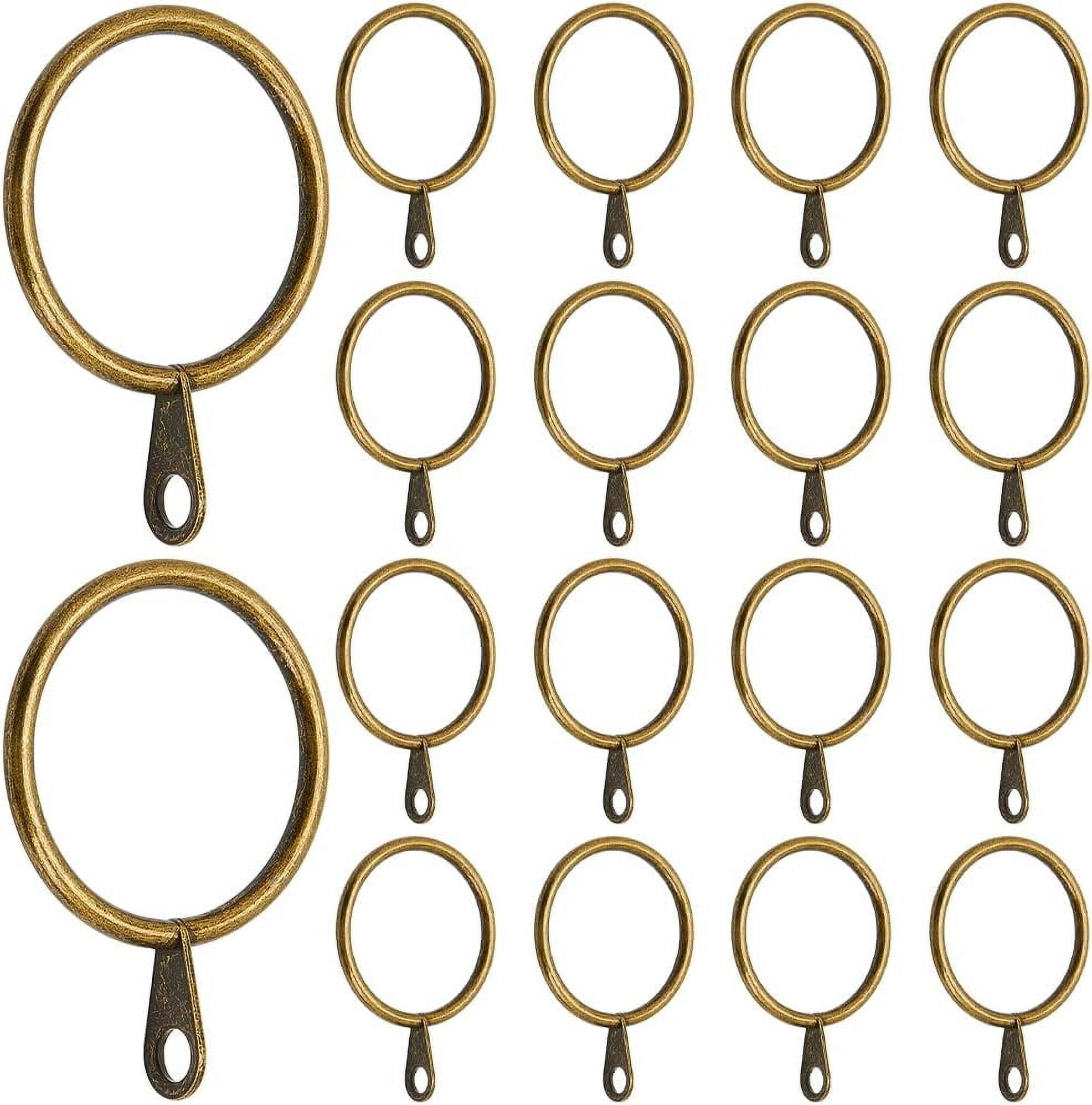 40Pcs Bronze Drapery Curtain Rings Pinch Pleat Drapery Rings Eyelet ...