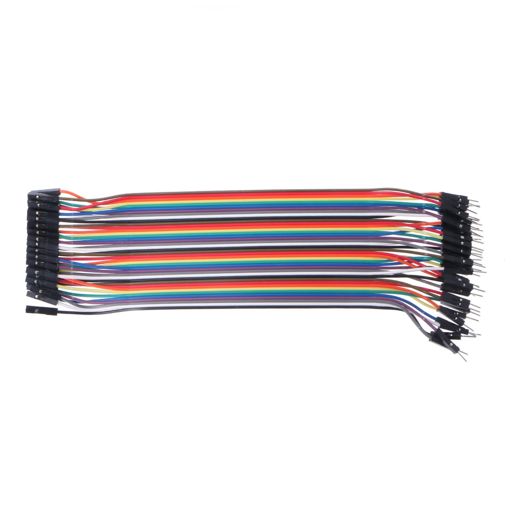 40Pcs Cables M-F/M-M/F-F Jumper Breadboard Wire Colorful GPIO Ribbon ...