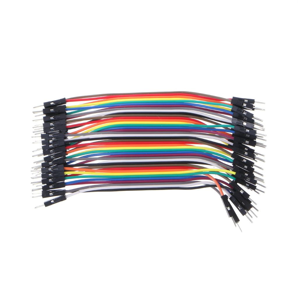 40Pcs Cables M-F/M-M/F-F Jumper Breadboard Wire Colorful GPIO Ribbon ...