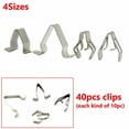 40Pcs Car Interior Dashboard Panel Trim Clips Retainer Metal Rivets ...