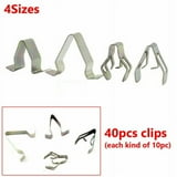 40Pcs Car Interior Dashboard Panel Trim Clips Retainer Metal Rivets ...