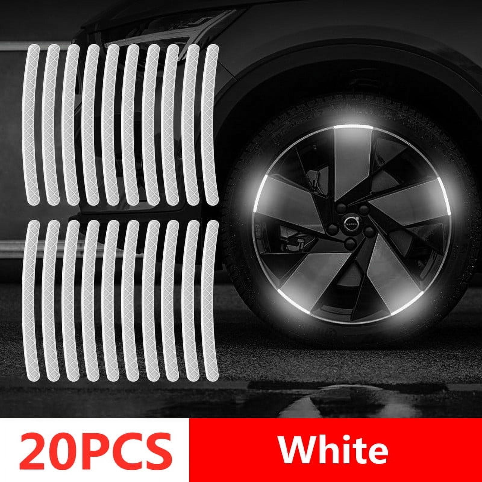 40Pcs Car Motorcycle Wheel Reflective Strips Colorful Hub Stickers Car ...