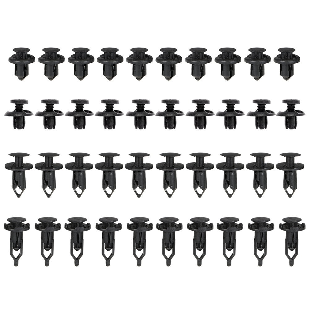40Pcs Car Rivet Fastener Retainer Push Pin Body Bumper Rivet Trim ...