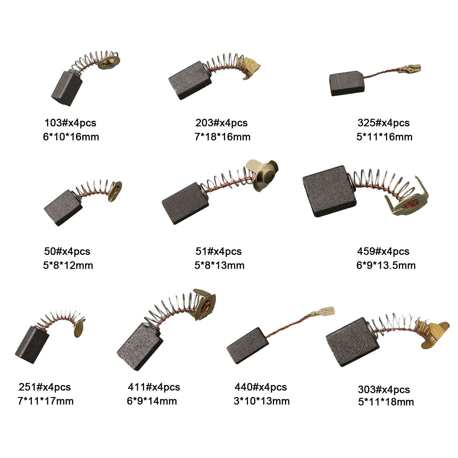 40Pcs Carbon Brushes Replacement Set for Electric Power Tools - Walmart.com