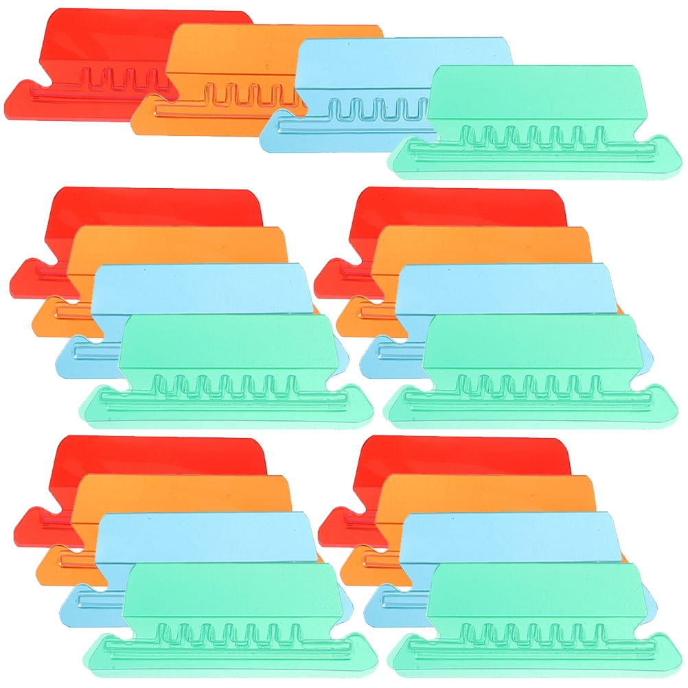 40Pcs Classification Folder Tabs and Inserts Hotel Folder Tabs Plastic ...