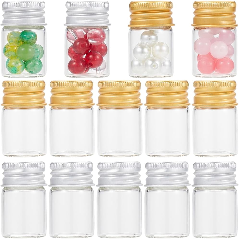 40Pcs Clear Glass Vials 6ml Small Glass Vials Mini Bottles Mini Glass ...