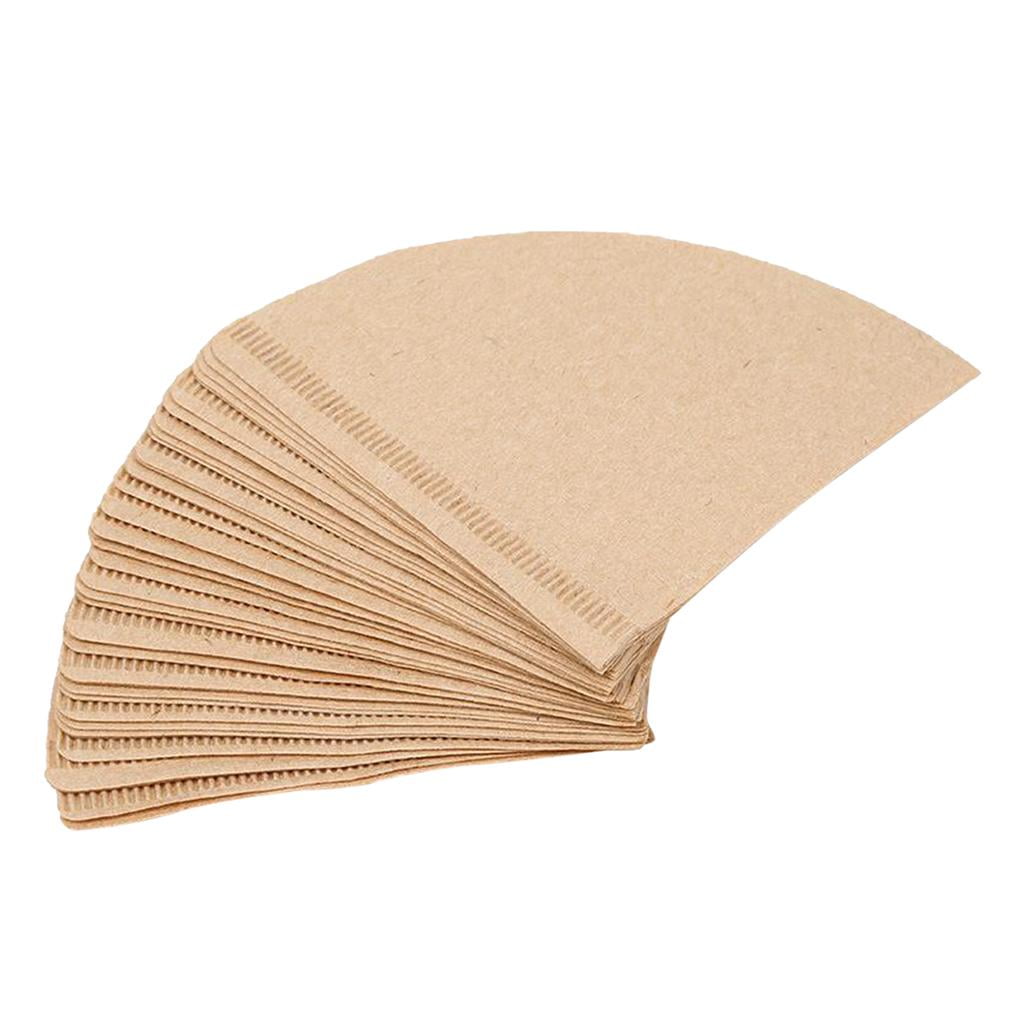 40Pcs Coffee Filters #2, Natural Brown Paper Coffee Filter Cone ...