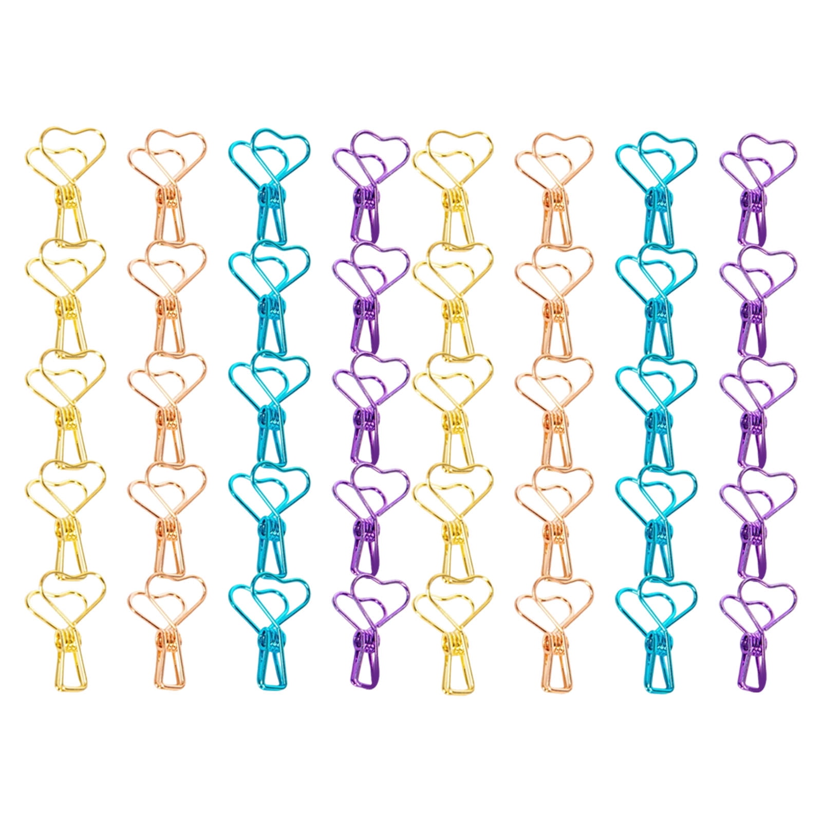 40Pcs Colorful Metal Paper Clip Long Tail Metal Paper Clamp File Clip ...