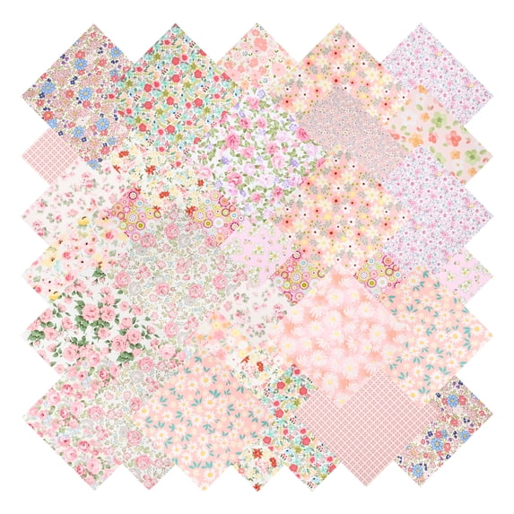 40Pcs Cotton Fabric Squares for Quilting 9.84 x 9.84 inches Precut ...