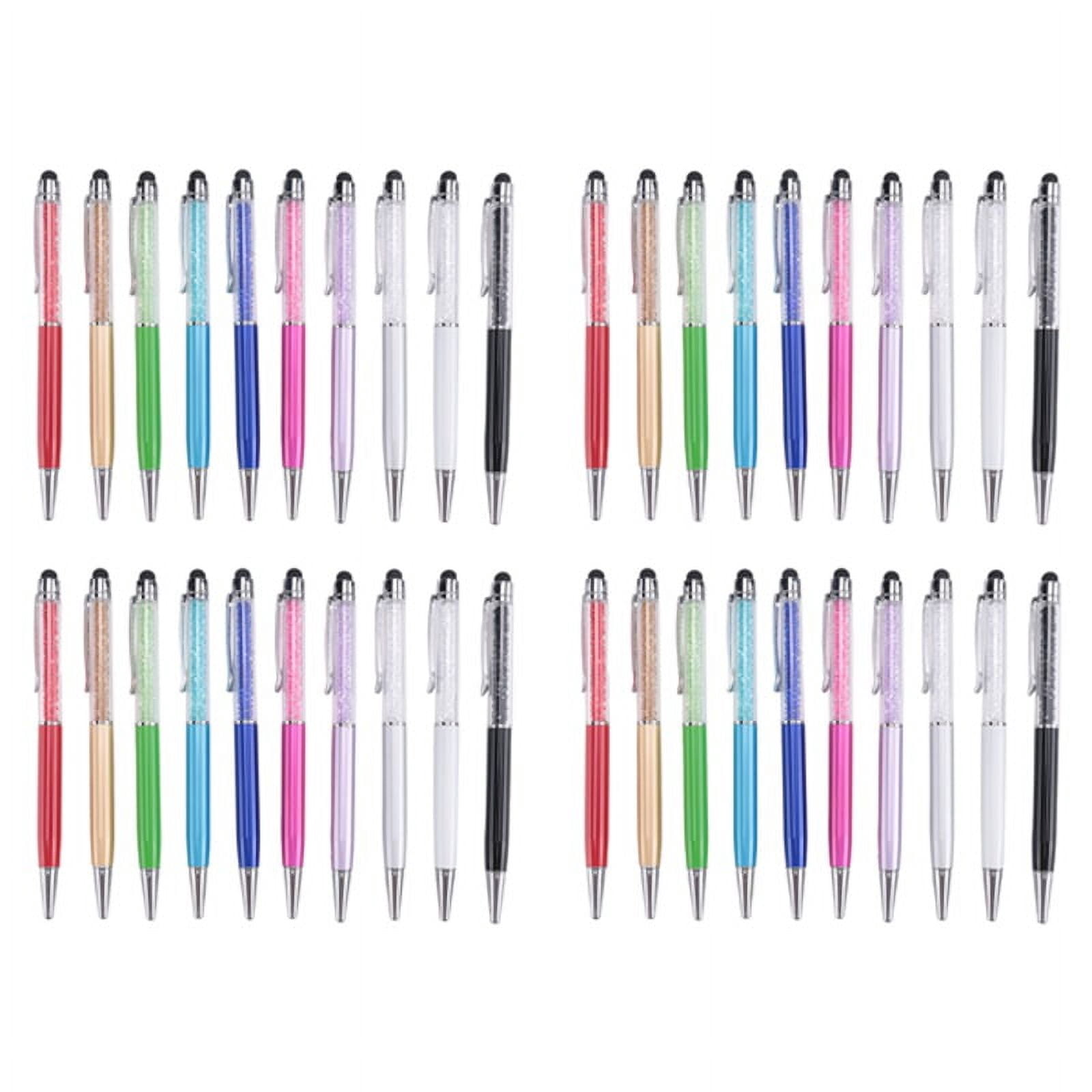 40Pcs Crystal Ballpoint Pen Bulk Shiny 2 in 1 Slim Crystal Diamond ...