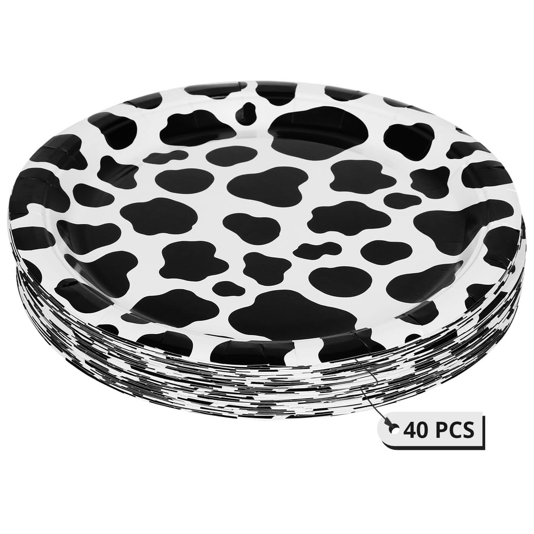 40Pcs Disposable Dessert Plates, Farm Animal Theme Party Paper Plates ...