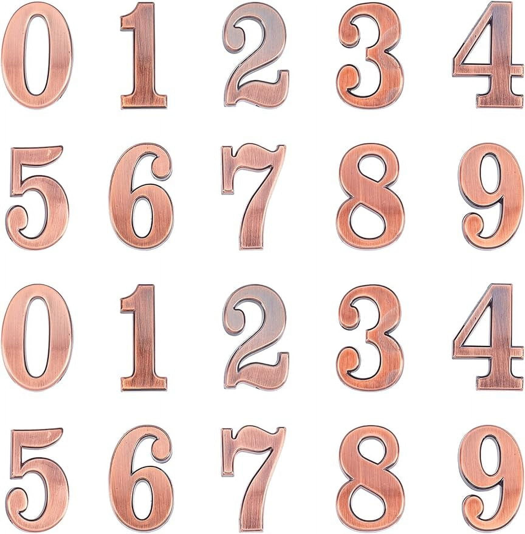 Red Copper Mirror House Numbers 40 Pieces - Walmart.com