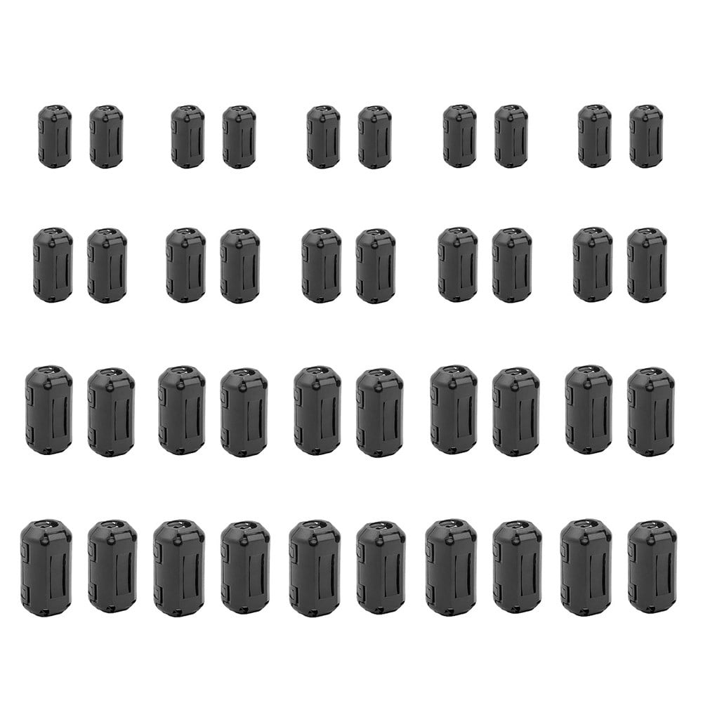 40Pcs Ferrite Cores Noise Suppression Filter Ring Clips On Wire for Rfi ...