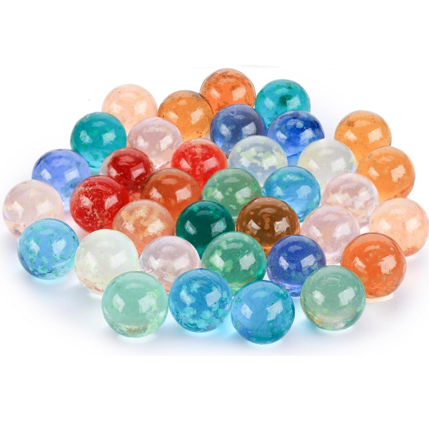 40Pcs Glass Marbles,Happon Glow in The Dark Marbles 12mm/0.47inch ...