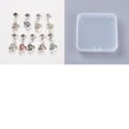 40Pcs Heart Silver Plated Alloy Rhinestone European Dangle Charms Large ...