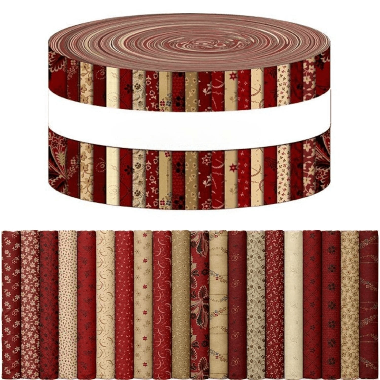 Heymaple 40Pcs Jelly Roll Fabric Strips for Quilting and Sewing, 2.6" x ...