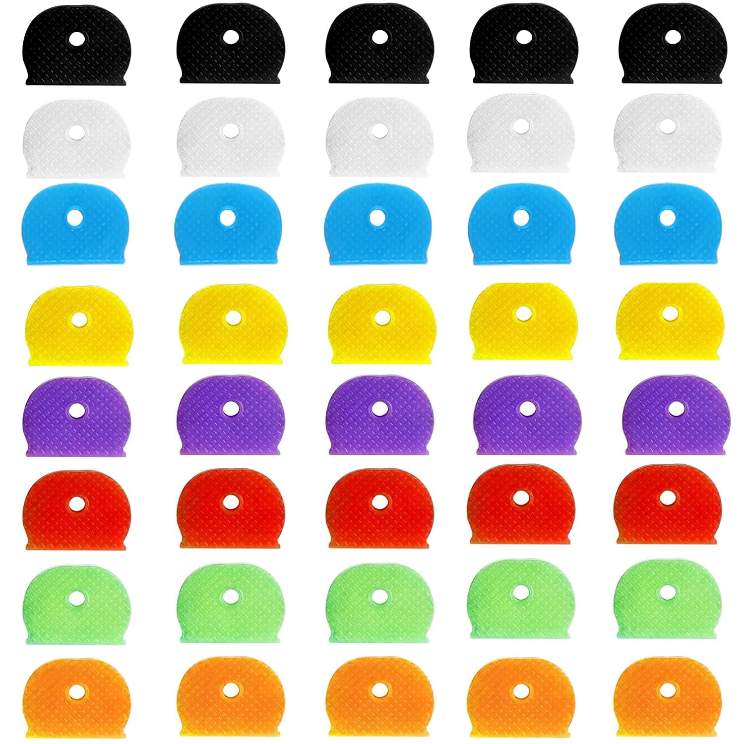40Pcs Key Covers Caps, Key Identifier Tag Covers Set Flexible Key ...