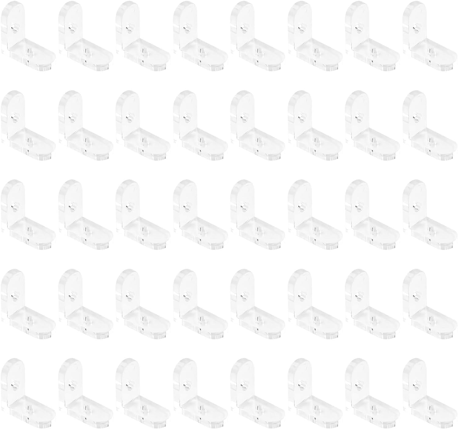 40Pcs L Brackets Transparent - Clear acrylic corner brackets for right ...