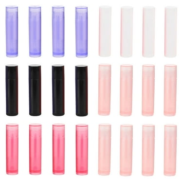 LotFancy 60Pcs Clear Empty Plastic Lip Balm Tubes Container, 5.5ml ...