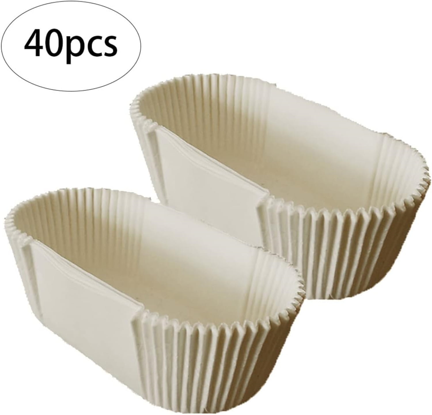 40Pcs Loaf Pan Liners,7.5x3.5x2.6In White Bread Baking Liners,Disposable Bread Tin Liners for ...