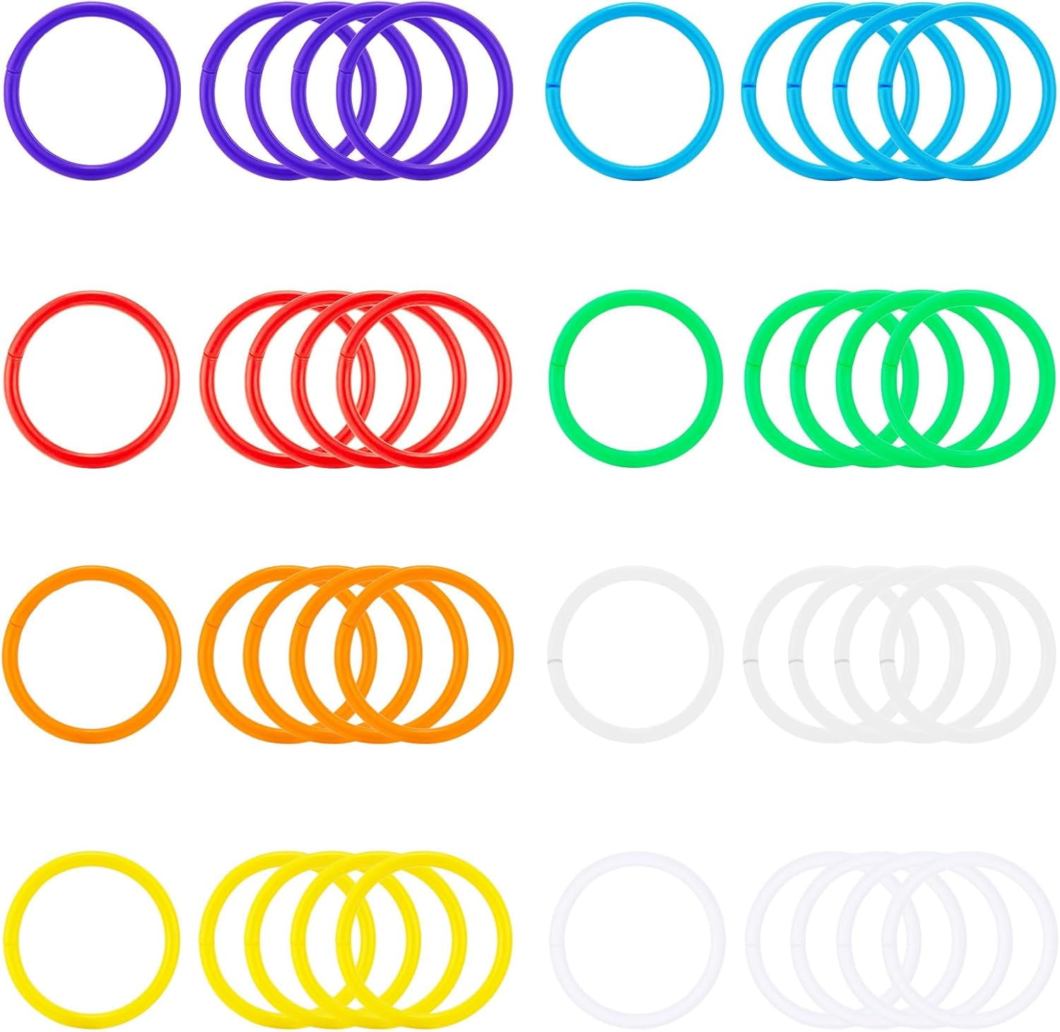 40Pcs Loose Leaf Binder Rings Colorful Book Plastics Notebook Paper ...