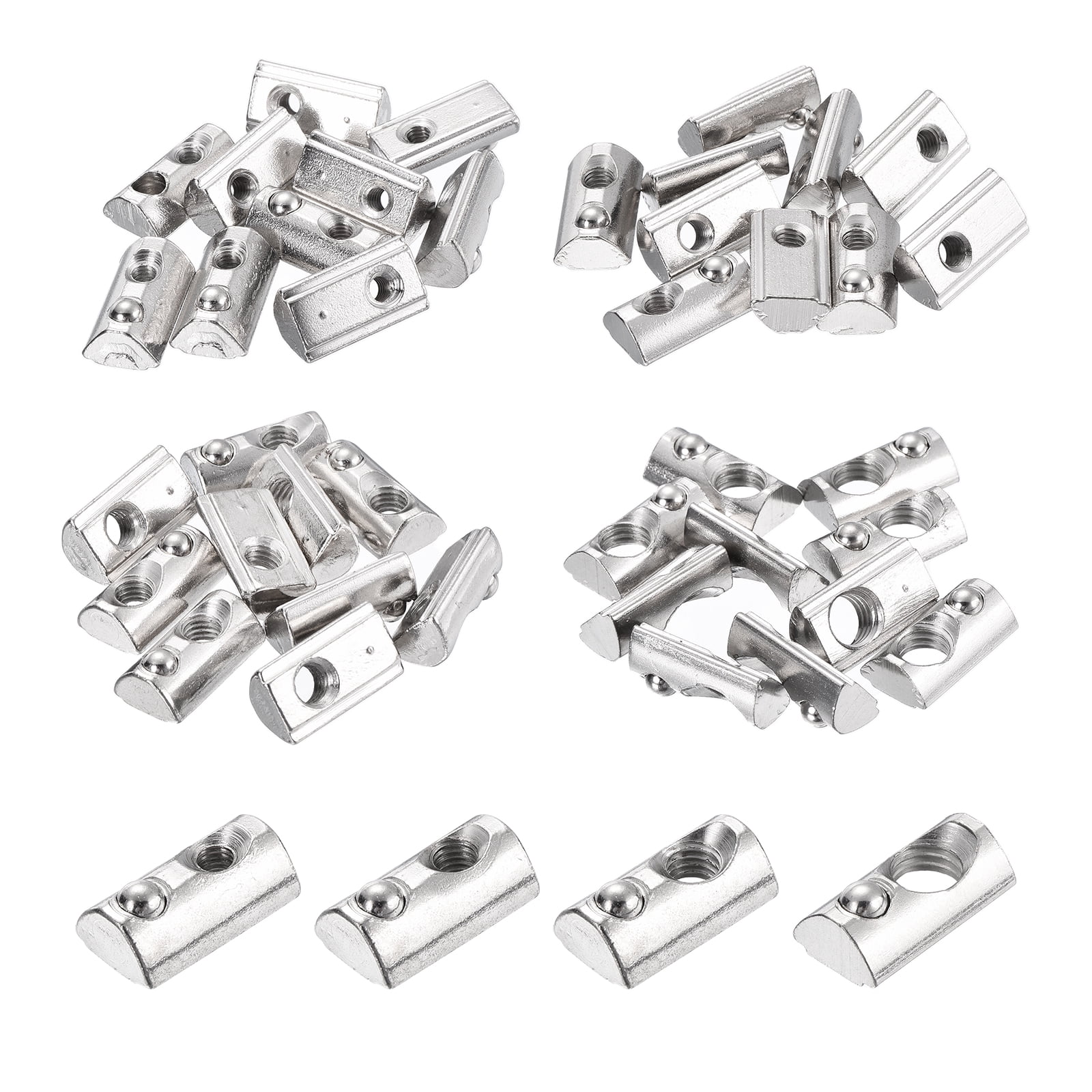 40Pcs M3/M4/M5/M8 t Spring Nut Assortment Kit for 3030 Series Carbon ...