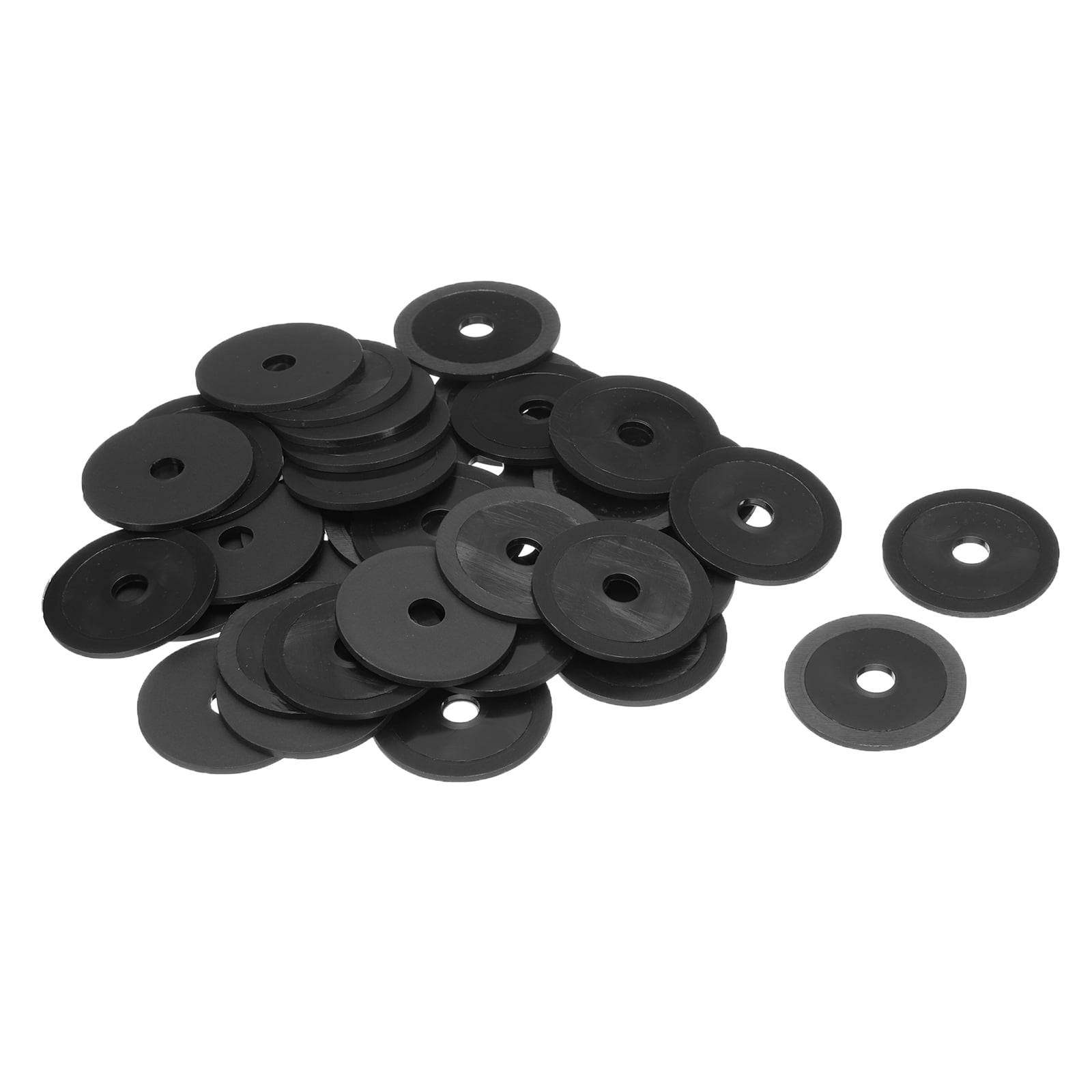 Uxcell Nylon Flat Washers ID OD Thick Black M8x40mmx2mm 40 pack ...