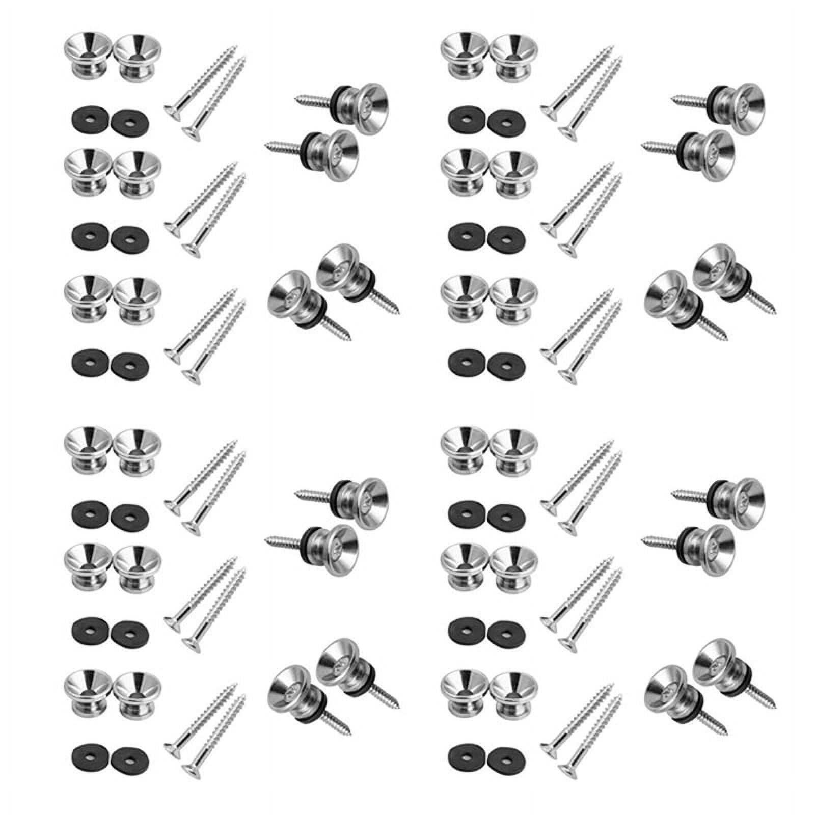 40Pcs Metal Strap Buttons End Pins with Mounting Screws for Electric ...