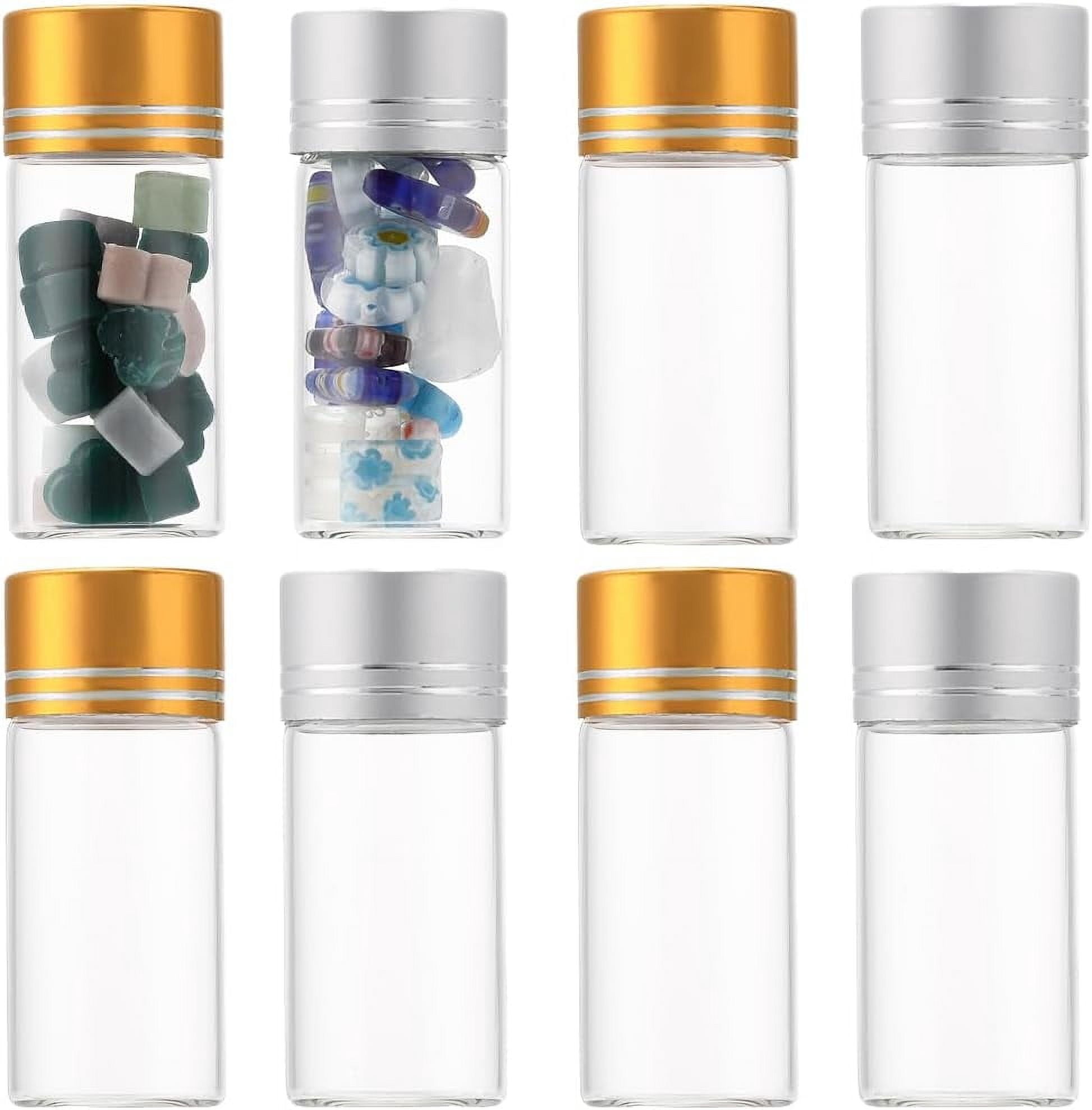 40Pcs Mini Glass Jars 10ml Small Glass Vials with Aluminium Screw capss ...