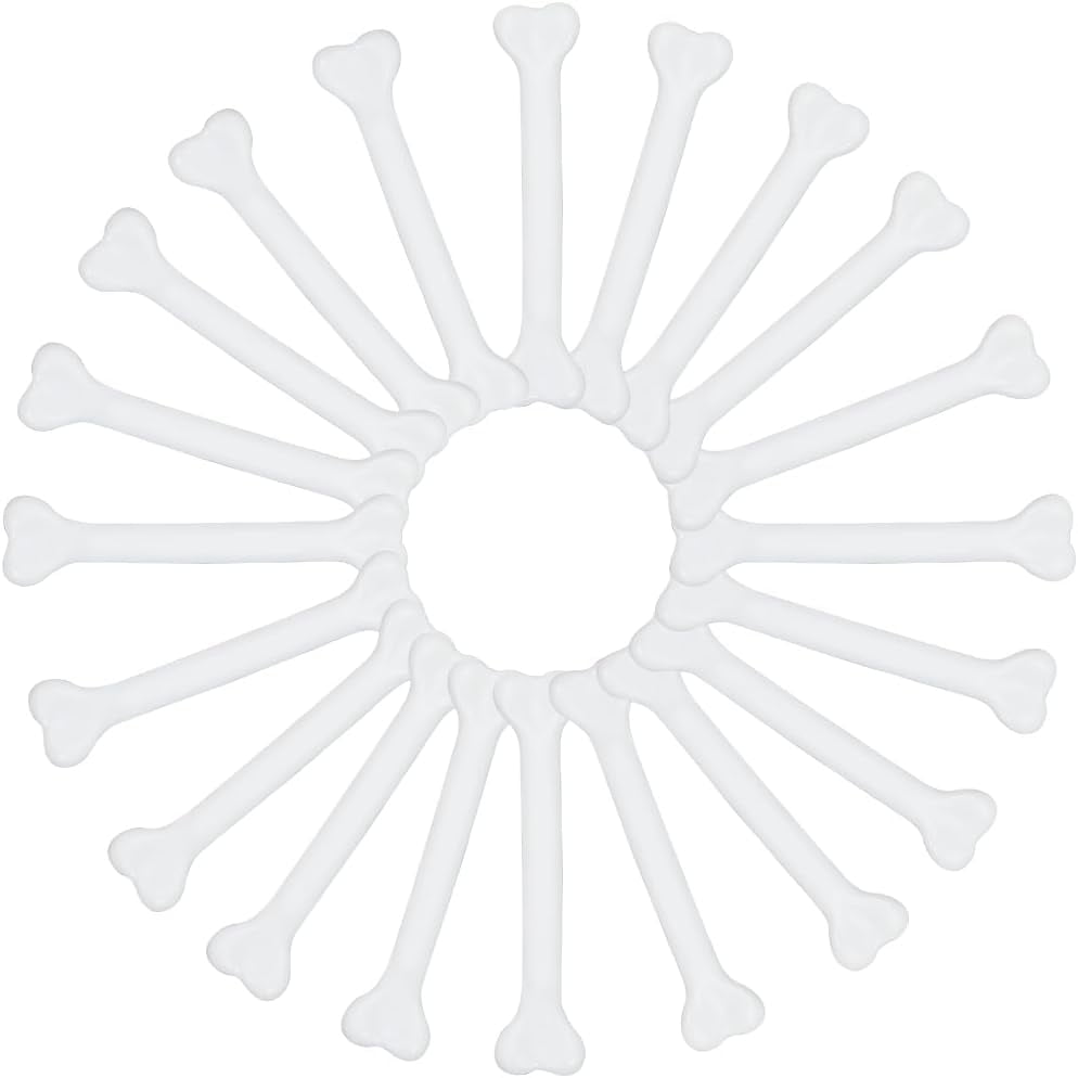 40Pcs Mini Plastic Bone Bones Decorations Bulk White Holiday Scary ...