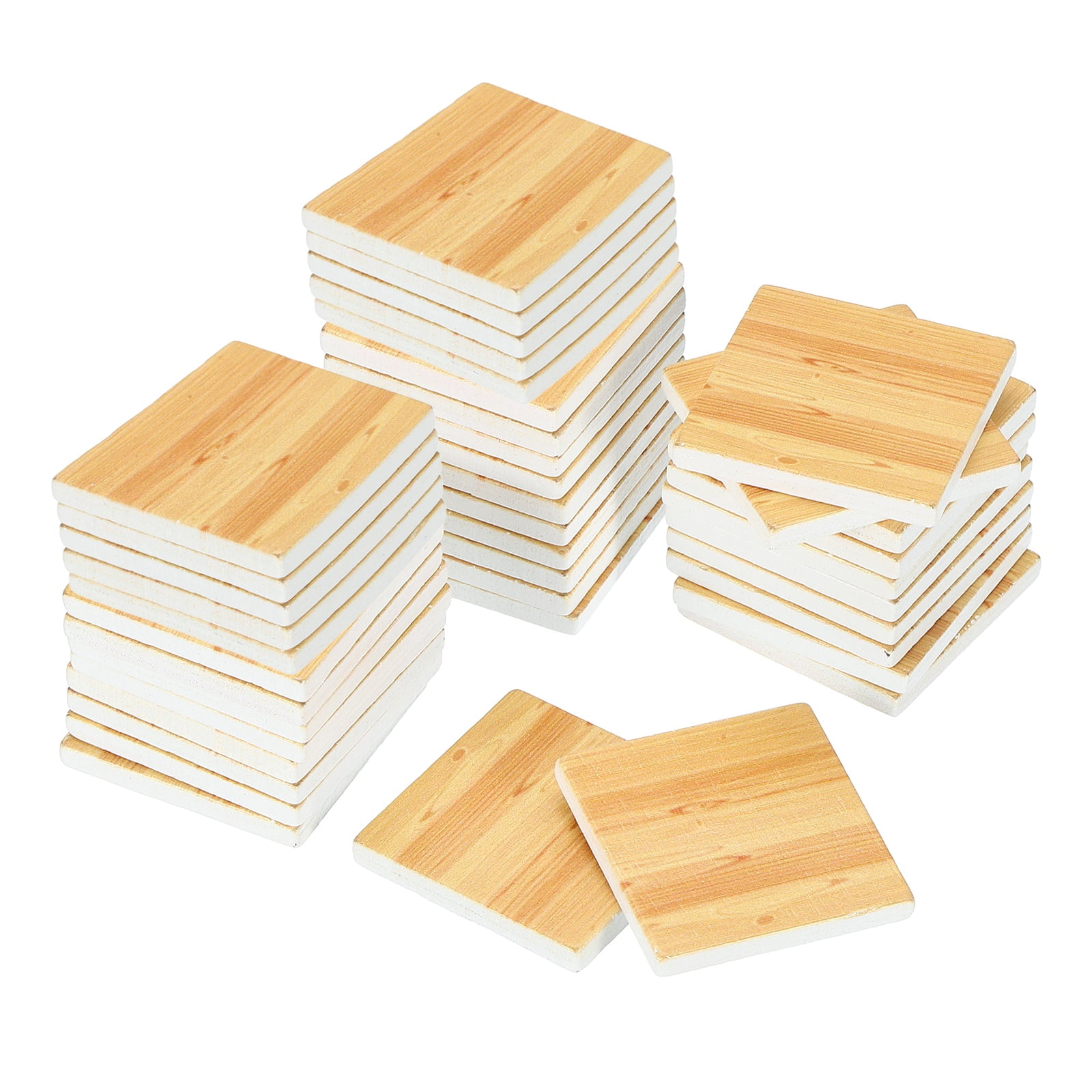 40Pcs Miniature Dollhouse Flooring on 1:12 Scale, Square Wood Flooring ...