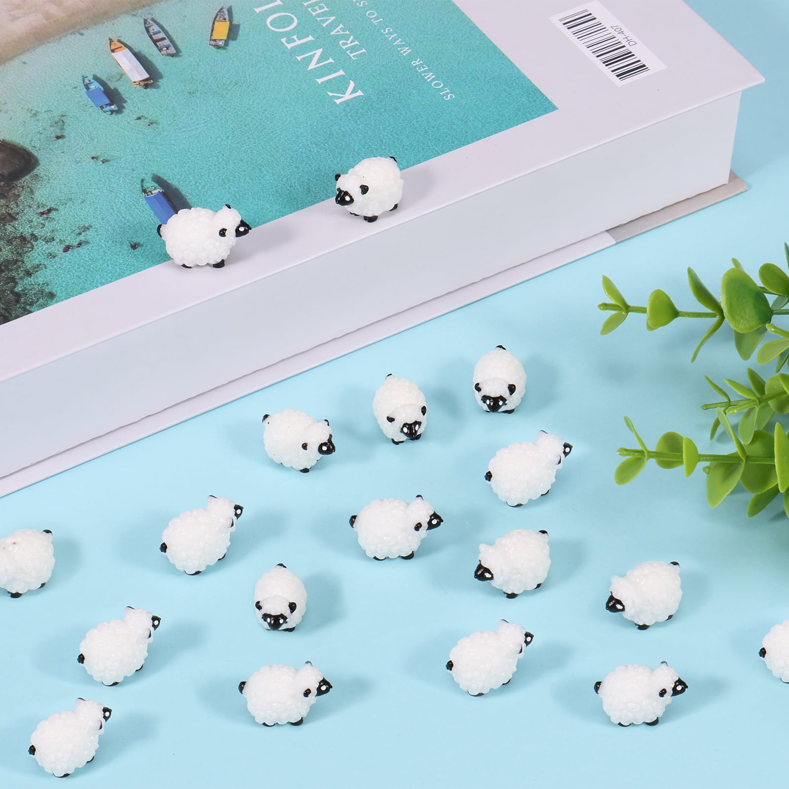 40Pcs Miniature Sheep Figures Resin Mini Garden Sheep Realistic Sheep ...