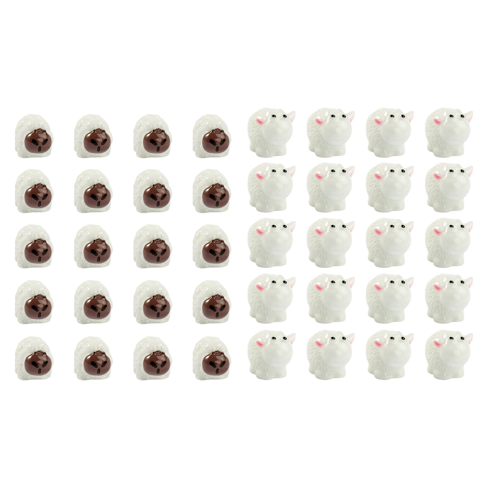 40Pcs Miniature Sheep Resin Vibrant Color Fade-resistant Mini Sheep ...