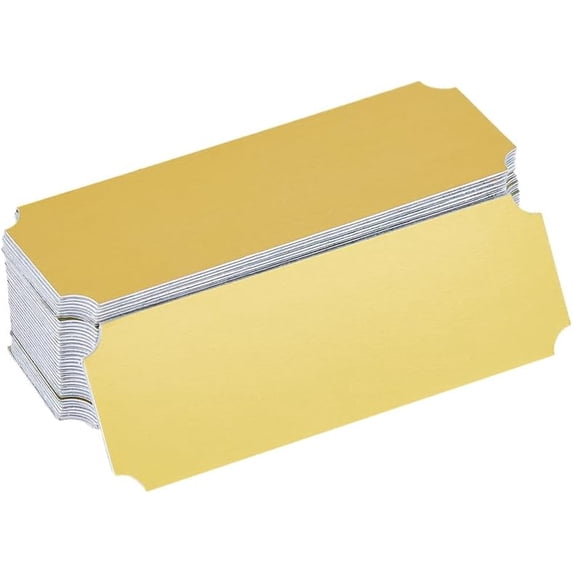 40Pcs Name Plates Aluminum Blank Name Cards Golden Laser Engraved Name ...