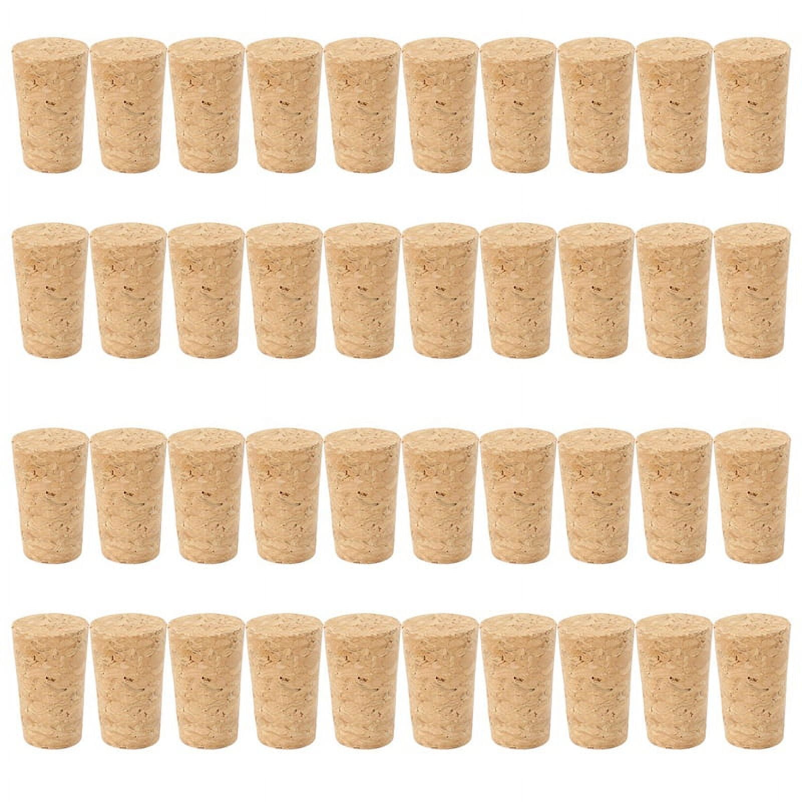 40Pcs Natural Wood Corks Wine Stopper Wood Bottle Stopper Cone Type ...