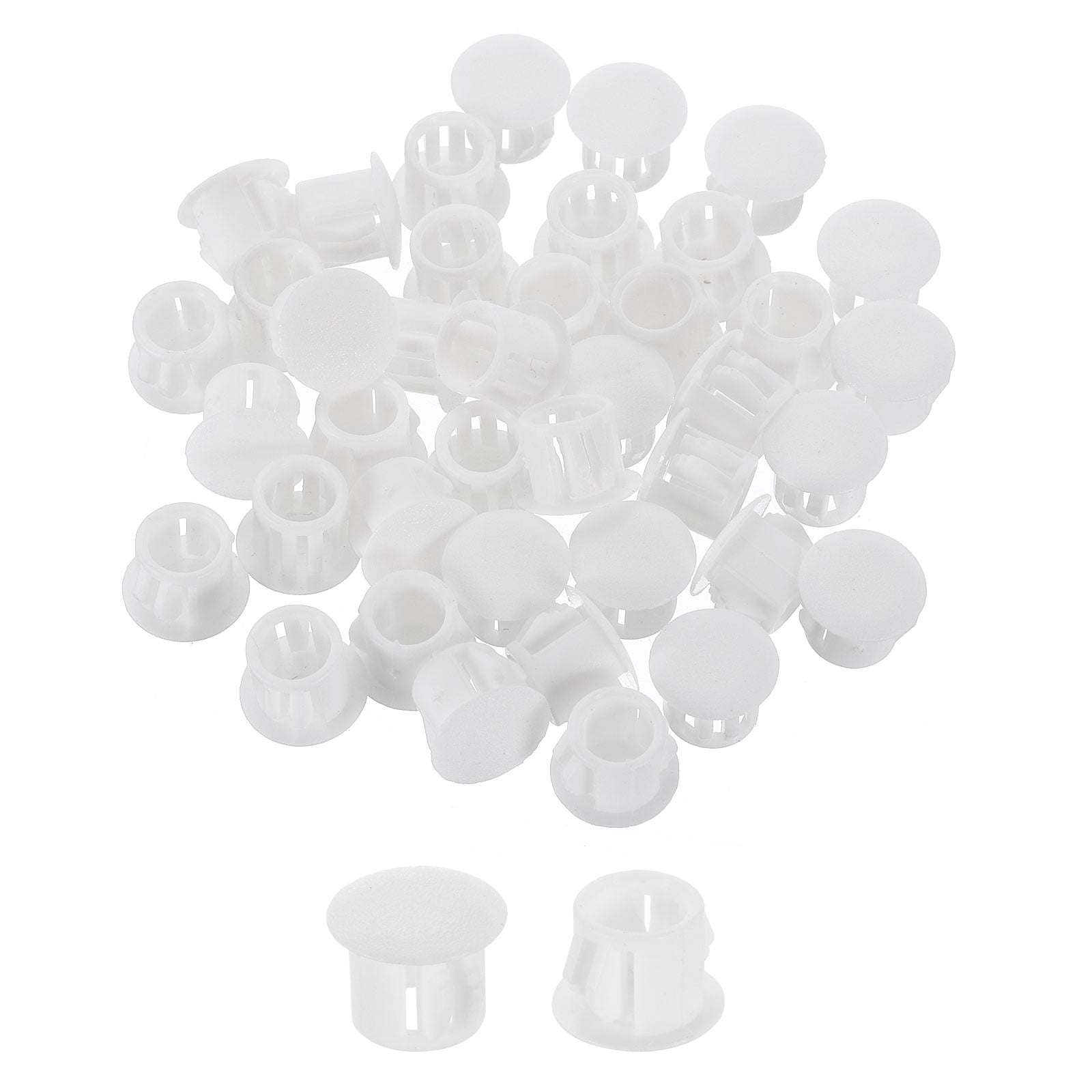40Pcs Plastic Hole Plugs, 10mm(3/8") Flush Type Panel Plugs, Round Snap ...