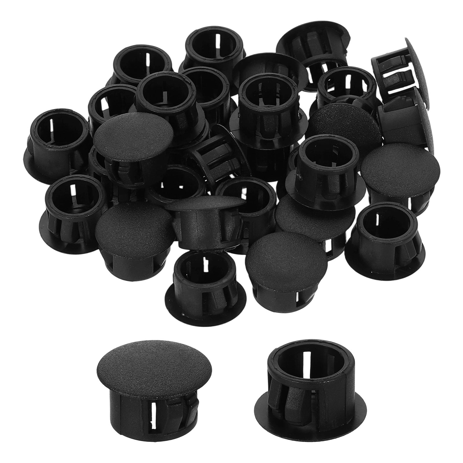 40Pcs Plastic Hole Plugs, 13mm(1/2") Flush Type Panel Plugs, Round Snap ...