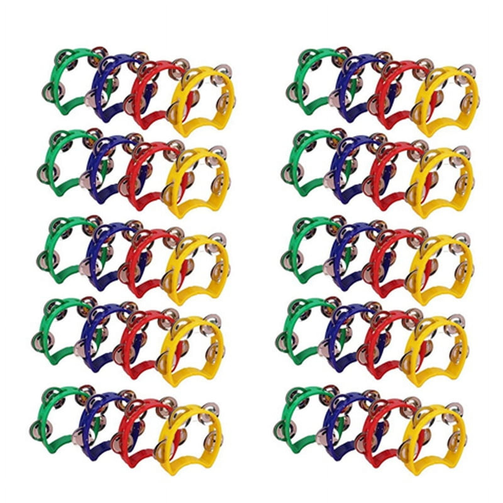 40Pcs Plastic Tambourine Musical Instruments, Mini Handheld Tambourines ...