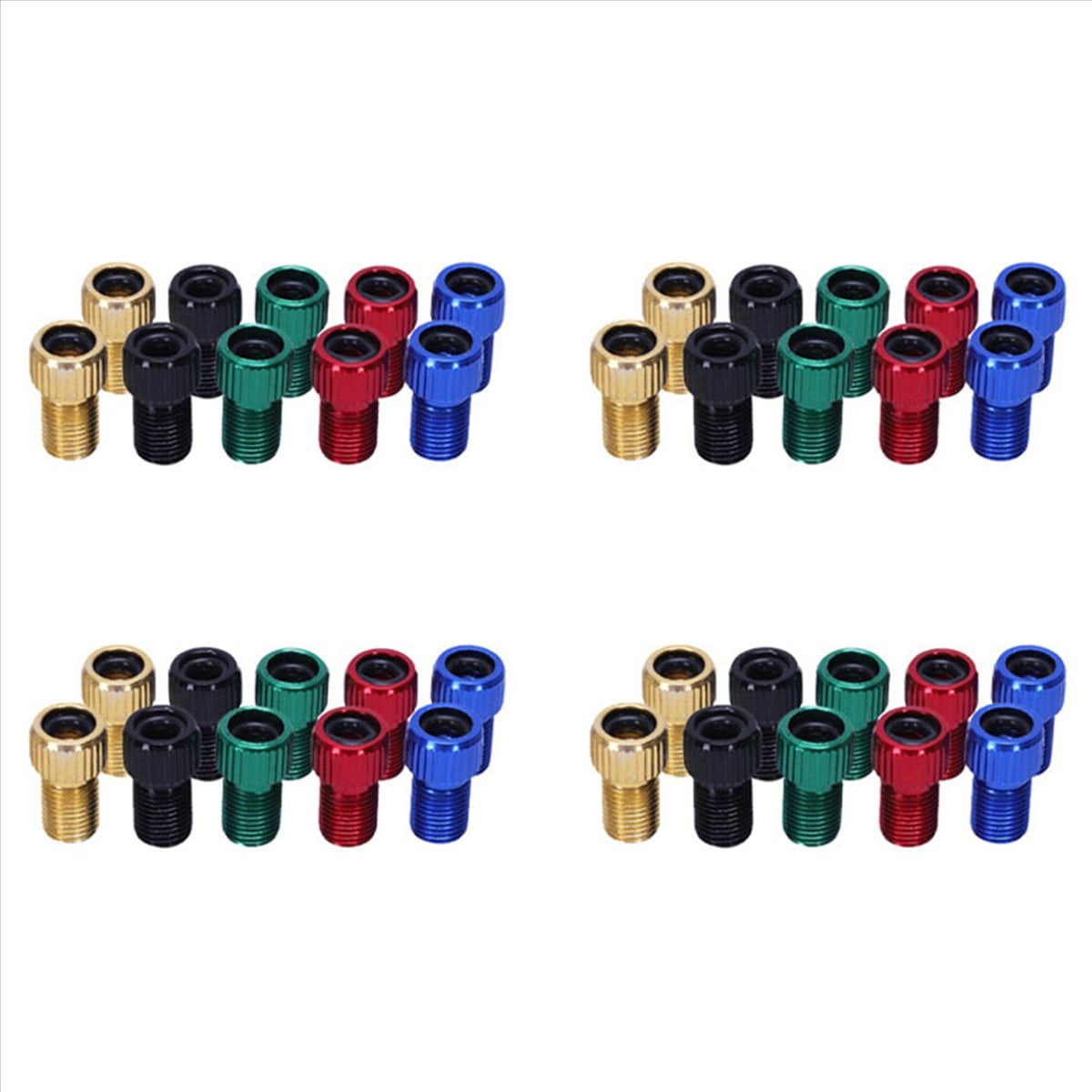 40Pcs Presta to Schrader Valve Adapter Converter Multicolor Bicycle ...