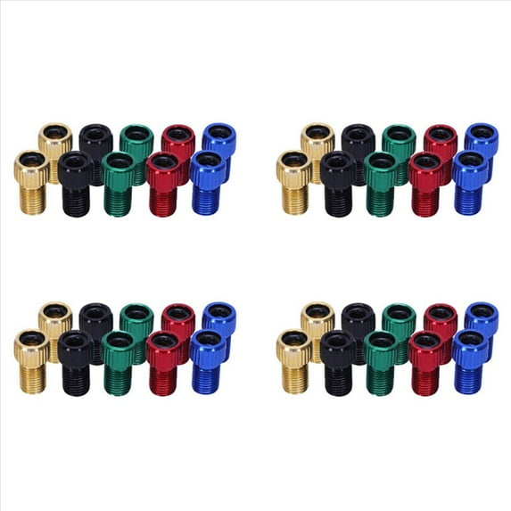 40Pcs Presta to Schrader Valve Adapter Converter Multicolor Bicycle Bike Tire Tube,8 x red ...