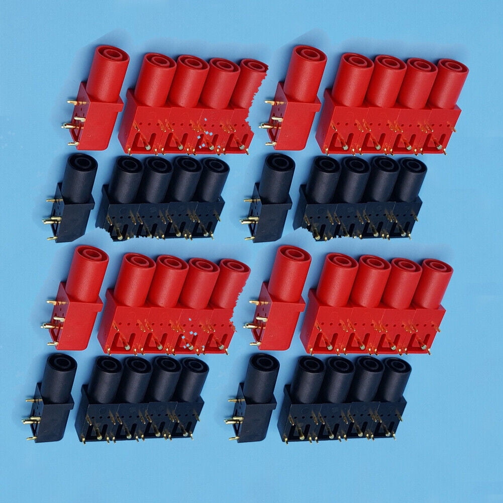 40Pcs Right Angle Gold-Plated 4mm Safety Banana Female Jack PCB Socket ...